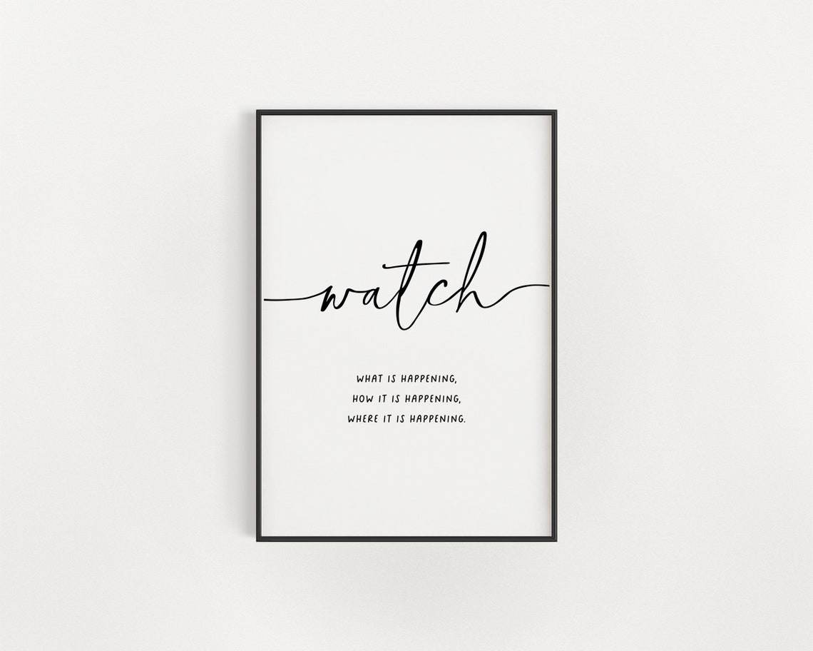 Minimalist Watch Wait and Wonder Set of Three, Psychology Poster ...