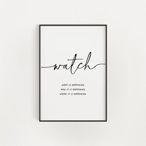 Minimalist Watch Wait and Wonder Set of Three, Psychology Poster ...