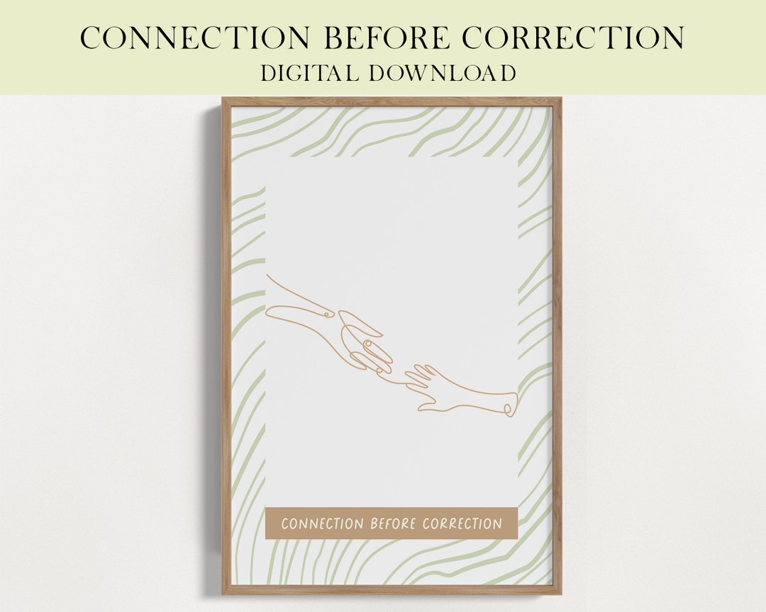 Connection Before Correction Poster: Occupational Therapy Art (digital ...