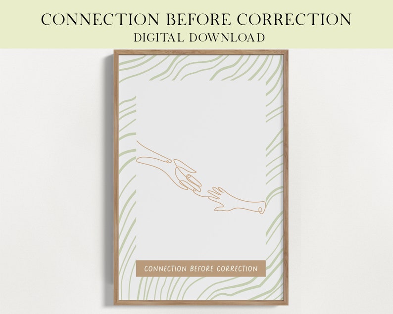 Connection Before Correction Poster: Occupational Therapy Art (digital ...