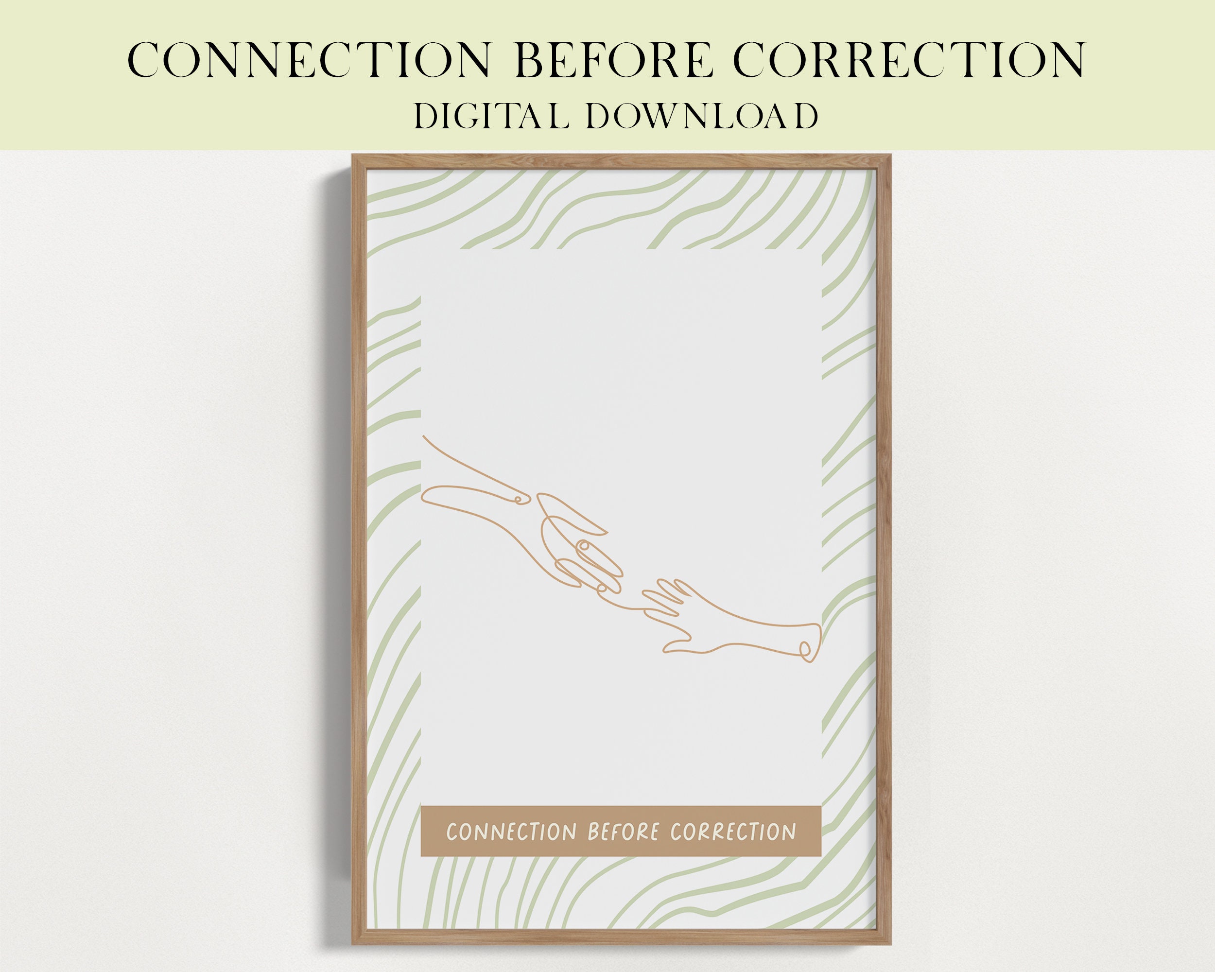 Connection Before Correction Poster: Occupational Therapy Art (digital ...