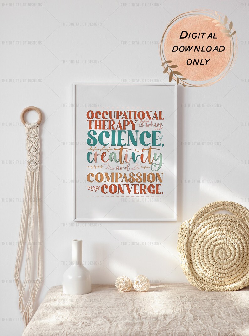 Printable Occupational Therapy Poster, Minimalist Counseling Posters ...