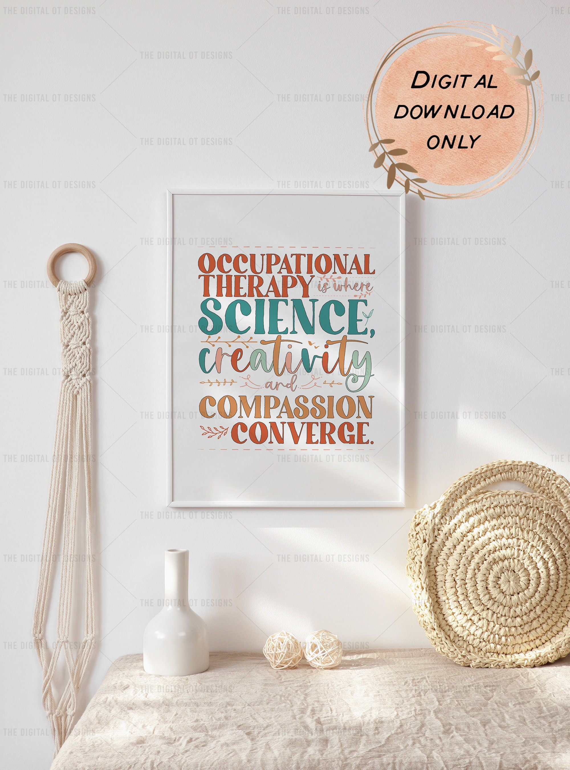 Printable Occupational Therapy Poster, Minimalist Counseling Posters ...