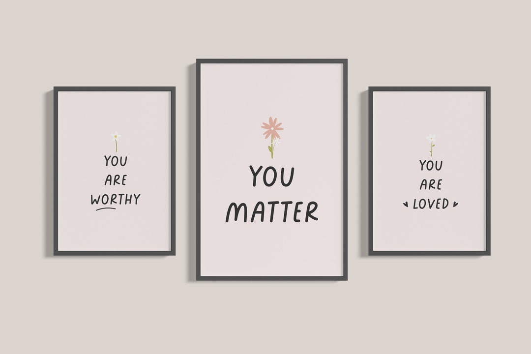 You Matter Printable Poster Set: Therapist Office Decor (digital ...