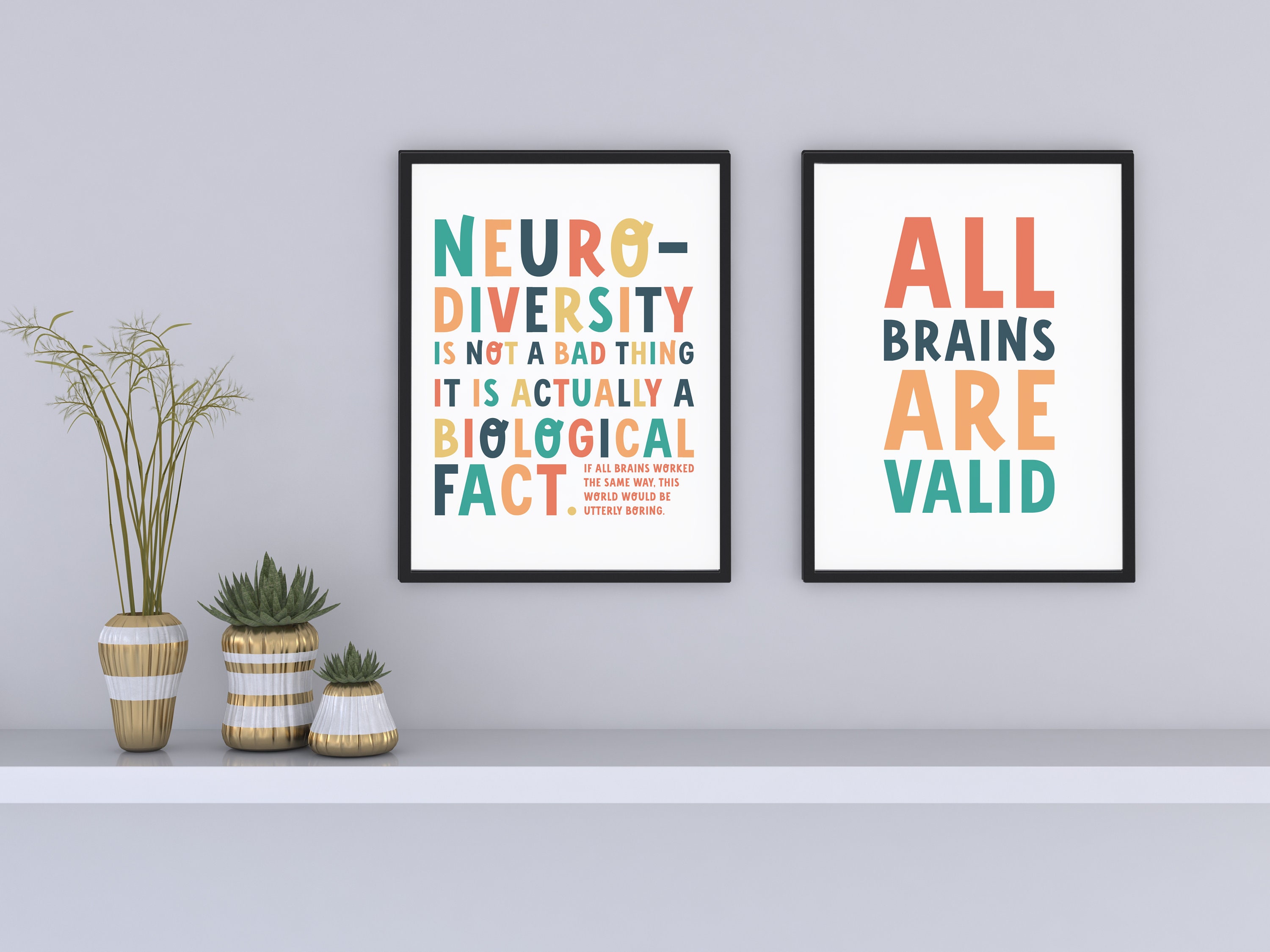 Neurodiversity Poster: Therapy Office Decor, Classroom Art (digital ...