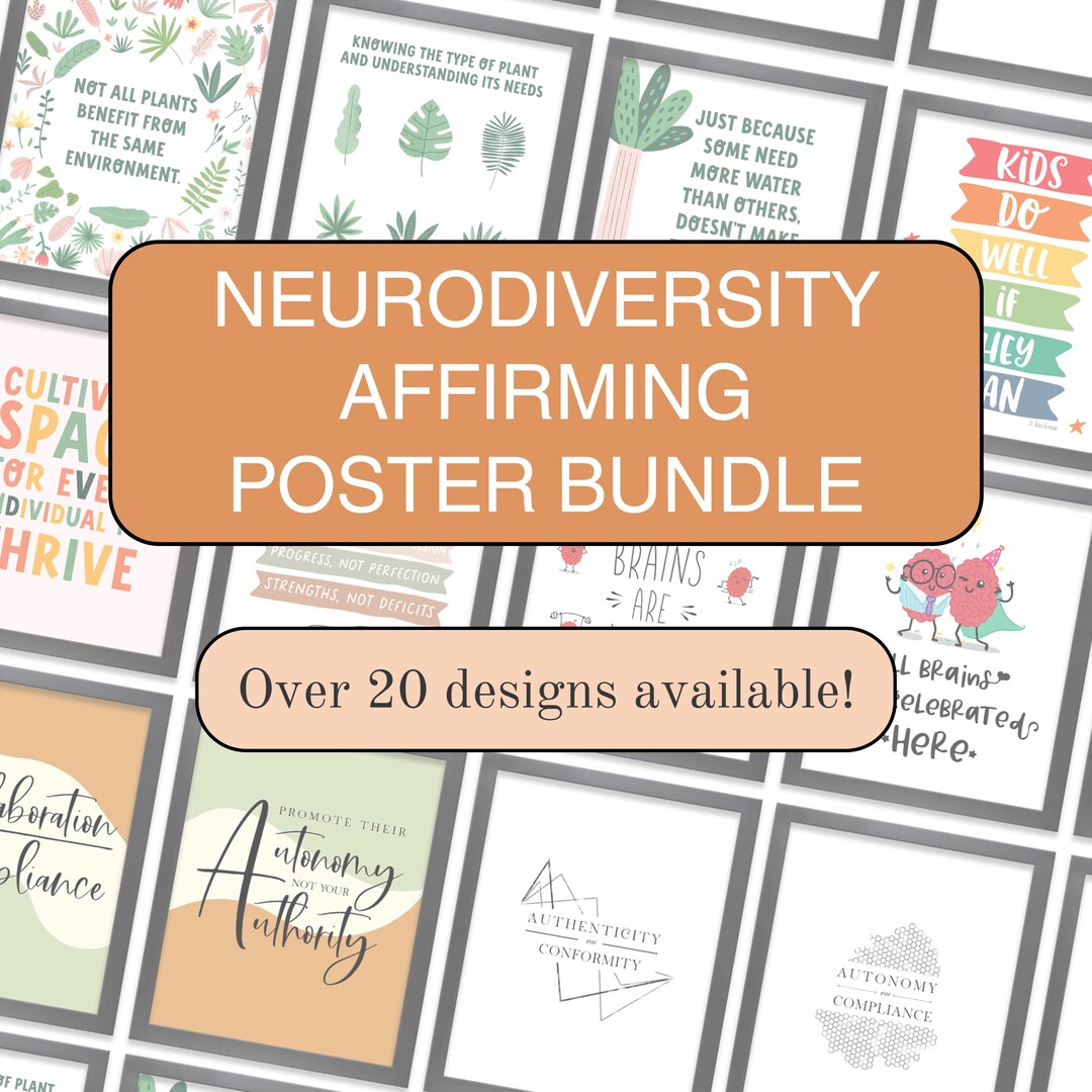 Neurodiversity Affirming, Minimalistic Posters, Digital Download ...