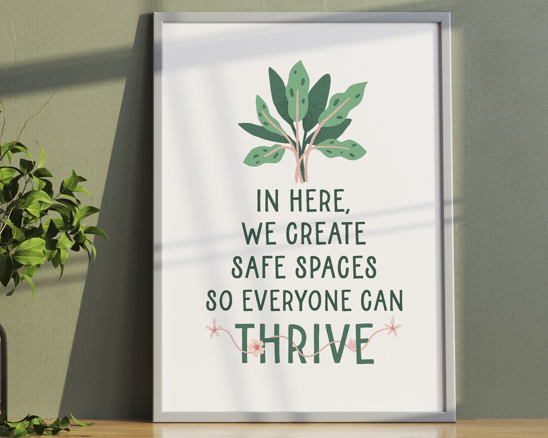 Plant Poster for Classrooms and Therapy Rooms, in Here We Create Safe ...