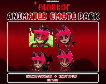 Animated Hazbin Hotel | Lucifer Premade Emote Pack (4) | Twitch Emotes ...