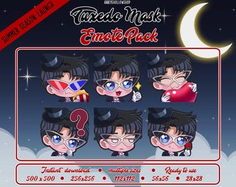 Artemis Summer Season Launch Sailor Moon Premade Emote Pack 6 Twitch ...