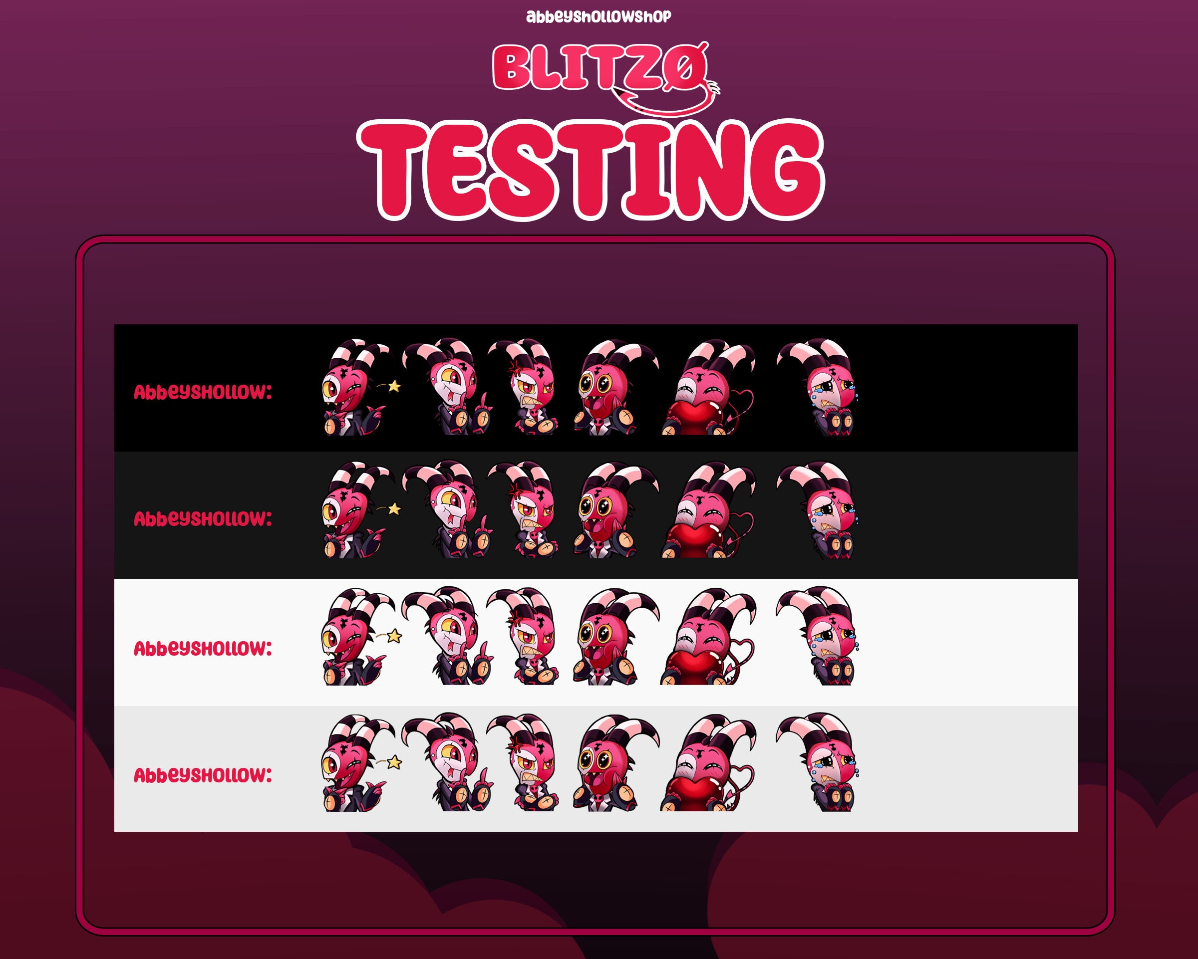 Helluva Boss Blitz Premade Emote Pack 6 Twitch Emotes Discord Emotes - Etsy
