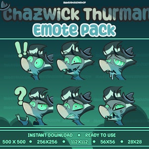 Helluva Boss | Chazwick Thurman Premade Emote Pack (6) | Twitch Emotes ...