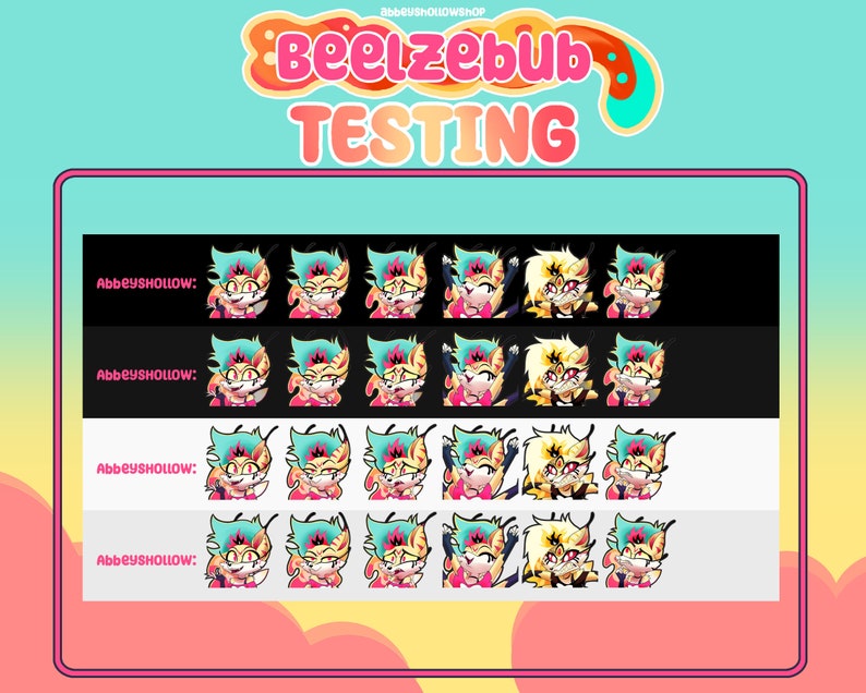 Helluva Boss | Beelzebub Premade Emote Pack (6) | Twitch Emotes ...