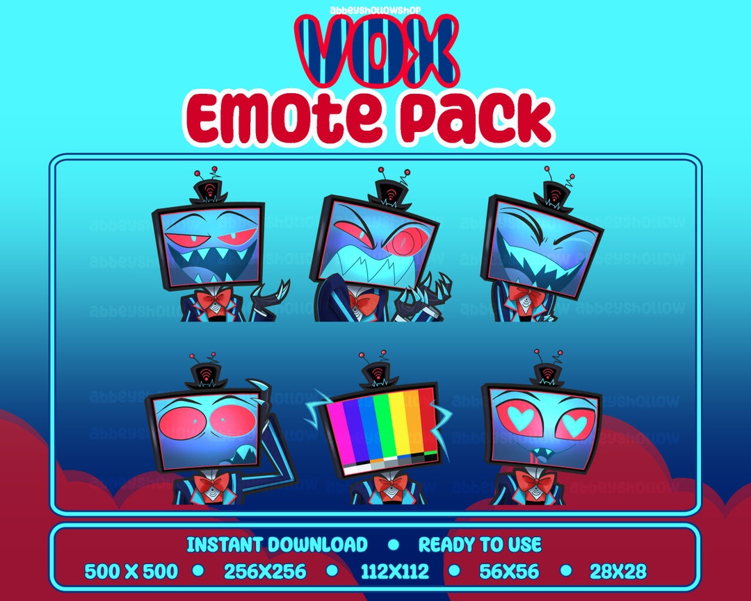 Hazbin Hotel | Vox Premade Emote Pack (6) | Twitch Emotes | Discord ...