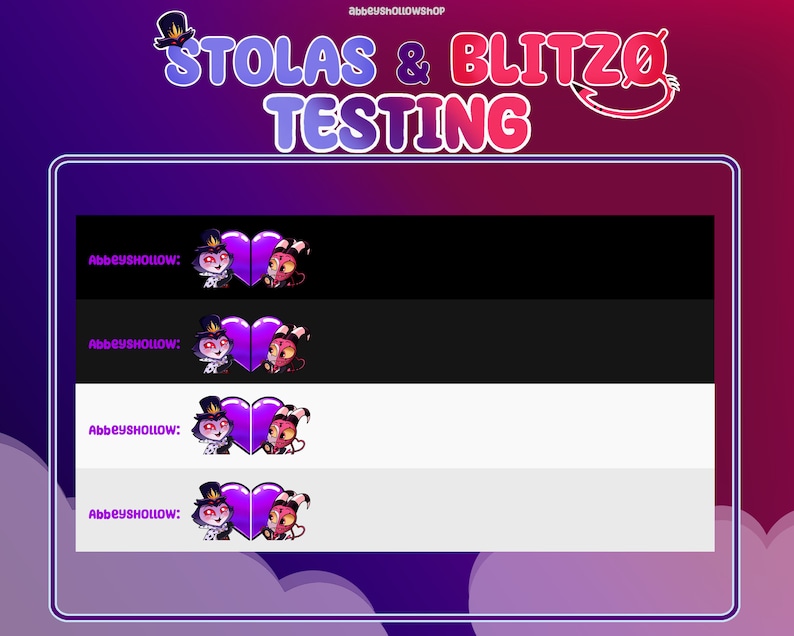 Hazbin Hotel | Stolas & Blitz∅ Premade Emote Pack (2) | Twitch Emotes ...
