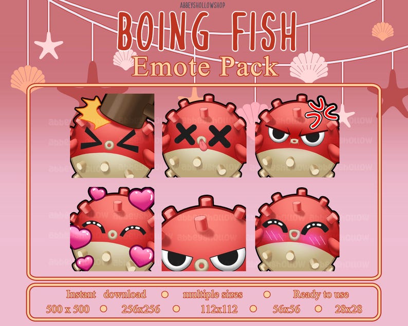 Rafayel's Boing Fish Love and Deepspace Static Emote Pack: Twitch ...