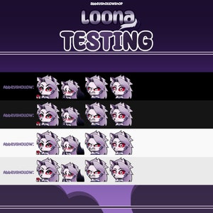 Animated Helluva Boss | Loona Premade Emote Pack (4) | Twitch Emotes ...