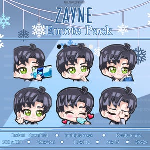 Zayne Love and Deepspace Static Emote Pack: Twitch, Discord, Stream ...