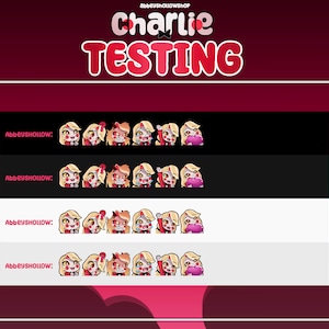 Hazbin Hotel | Charlie Premade Emote Pack (6) | Twitch Emotes | Discord ...
