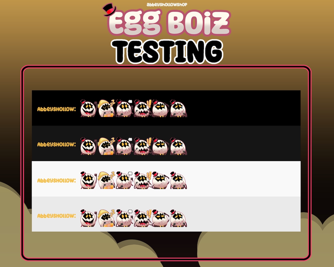 Hazbin Hotel Egg Boiz Premade Emote Pack 6 Twitch Emotes Discord Emotes ...