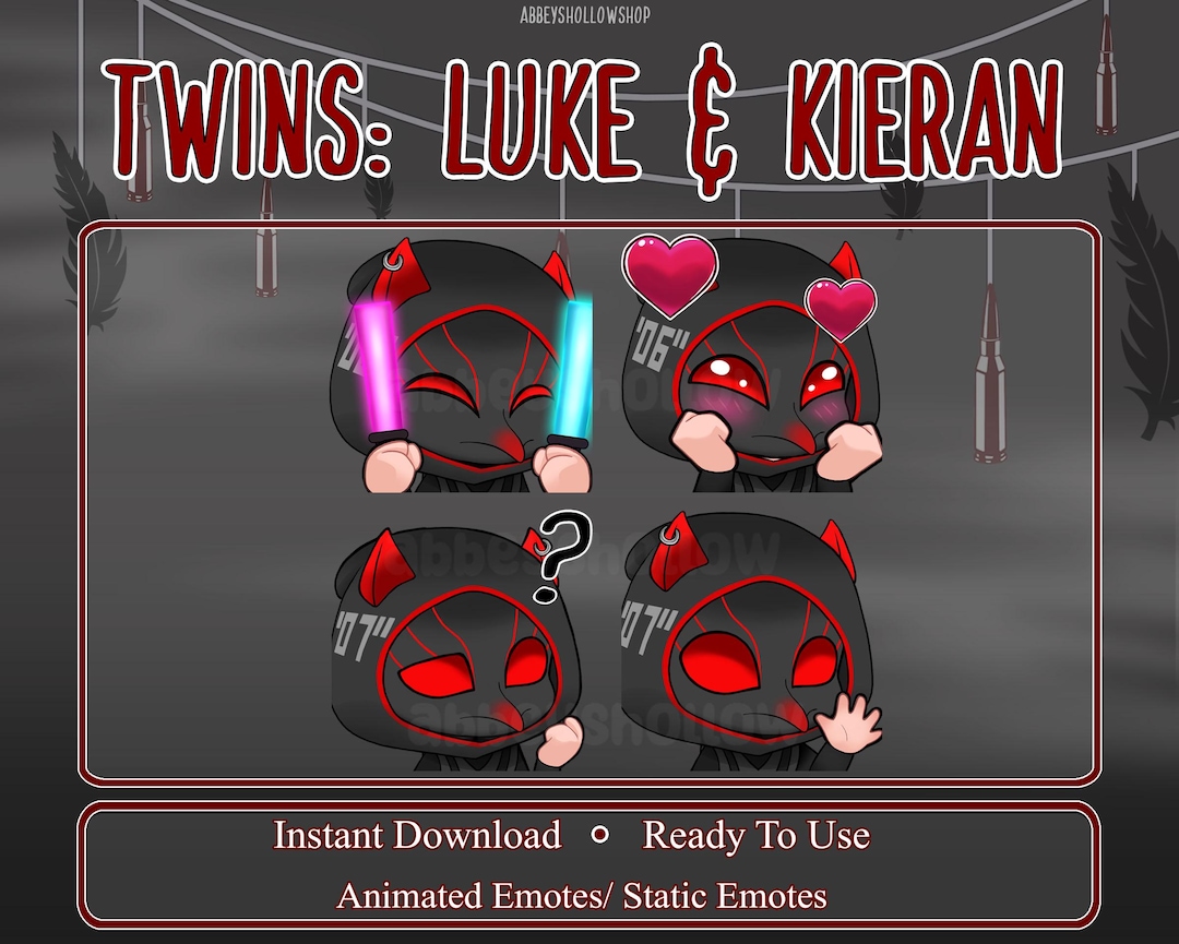 Luke & Kieran | Love and Deepspace | Animated Emotes | Discord Stickers ...