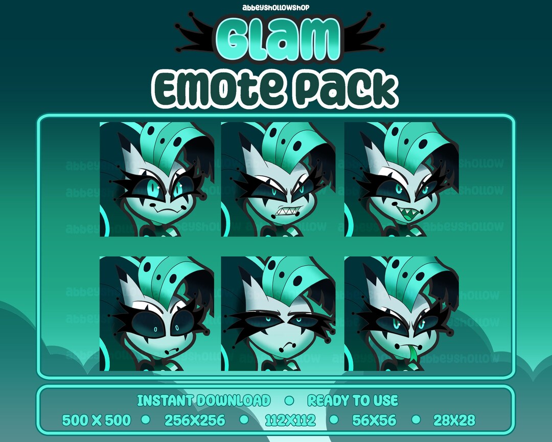 Helluva Boss | Glam Premade Emote Pack (6) | Twitch Emotes | Discord ...