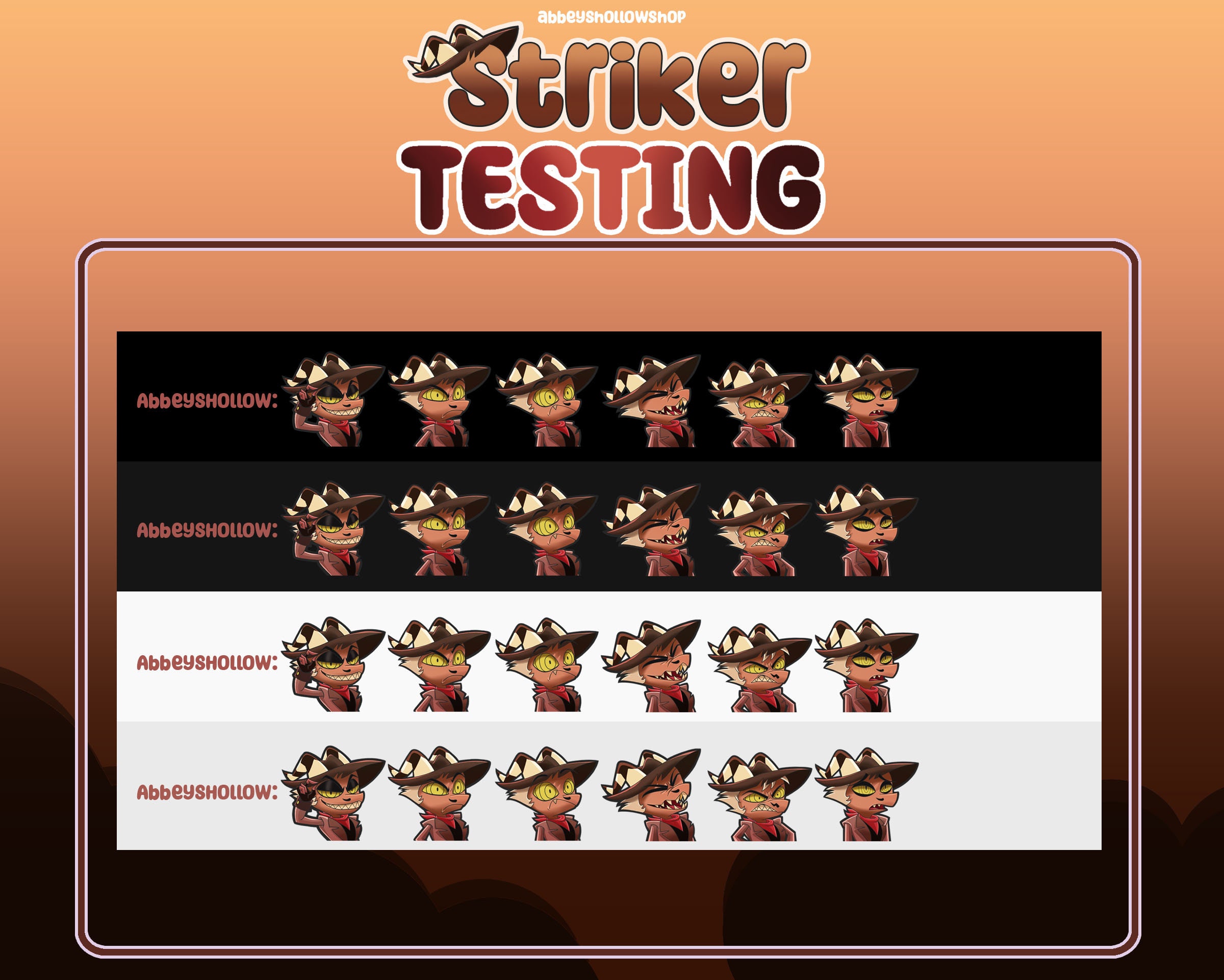 Helluva Boss Striker Premade Emote Pack 6 Twitch Emotes Discord Emotes ...