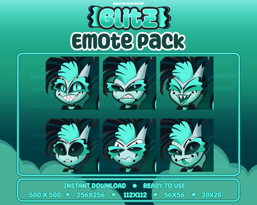 Helluva Boss Glitz Premade Emote Pack 6 Twitch Emotes Discord Emotes - Etsy