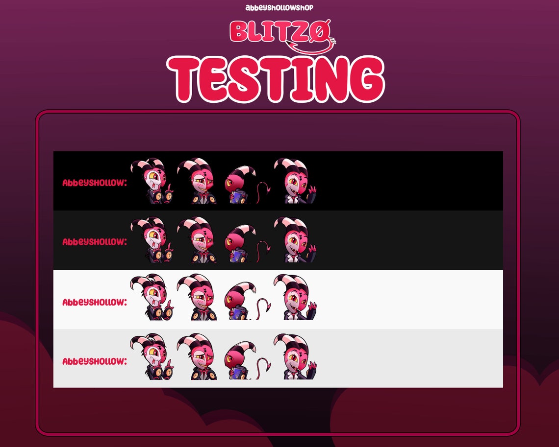 Animated Helluva Boss Blitz Premade Emote Pack 4 Twitch Emotes Discord ...