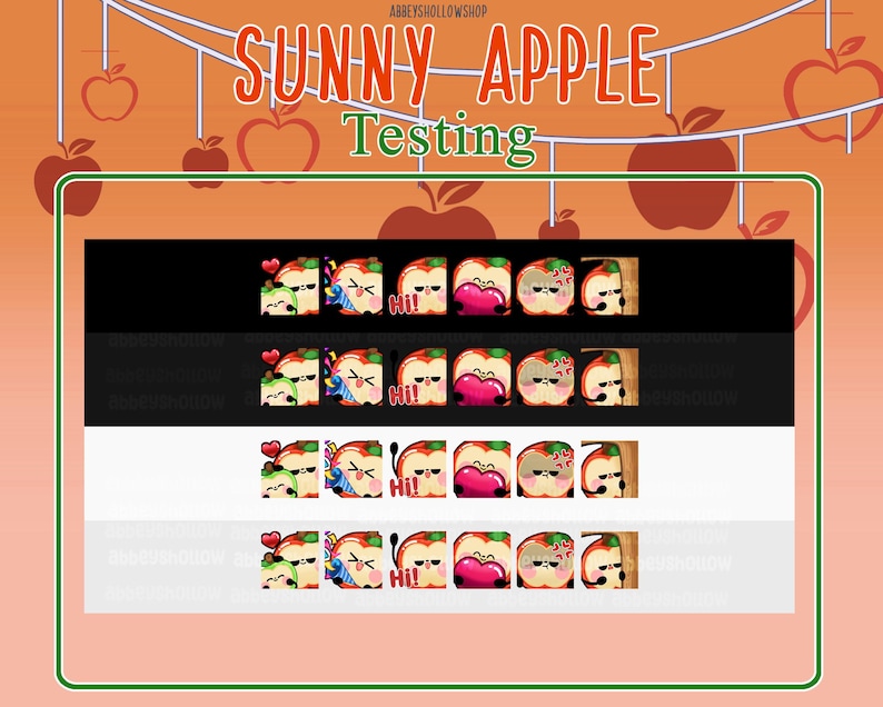 Caleb's Sunny Apple Emote Pack: Love and Deepspace Twitch/discord/etc ...