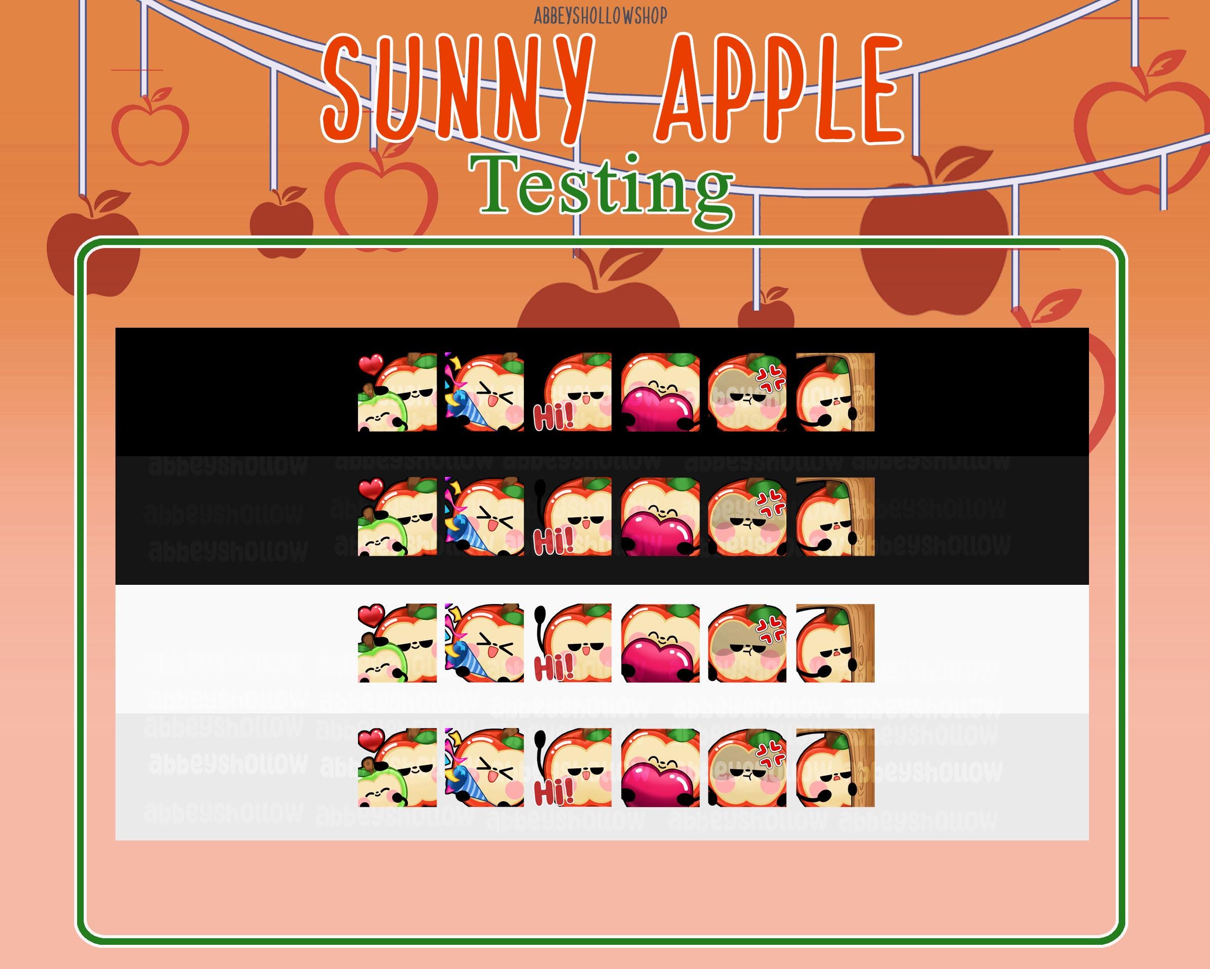 Caleb's Sunny Apple Emote Pack: Love and Deepspace Twitch/discord/etc ...