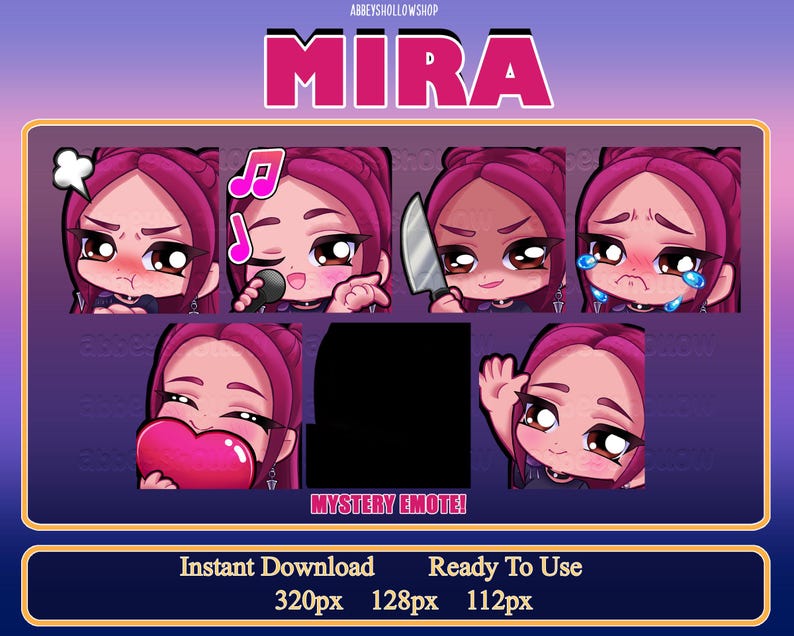 Huntrix Mira | Kpop Demon Hunters | Premade Emote Pack (7) | Twitch ...