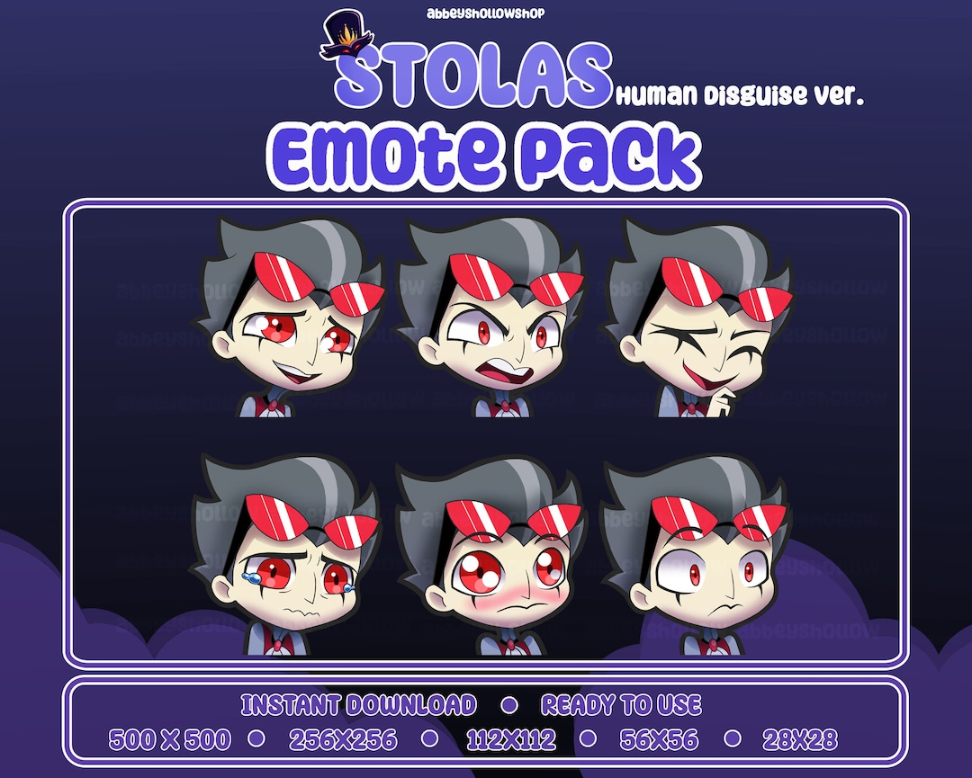 Helluva Boss | Stolas (human Disguise) Premade Emote Pack (6) | Twitch ...