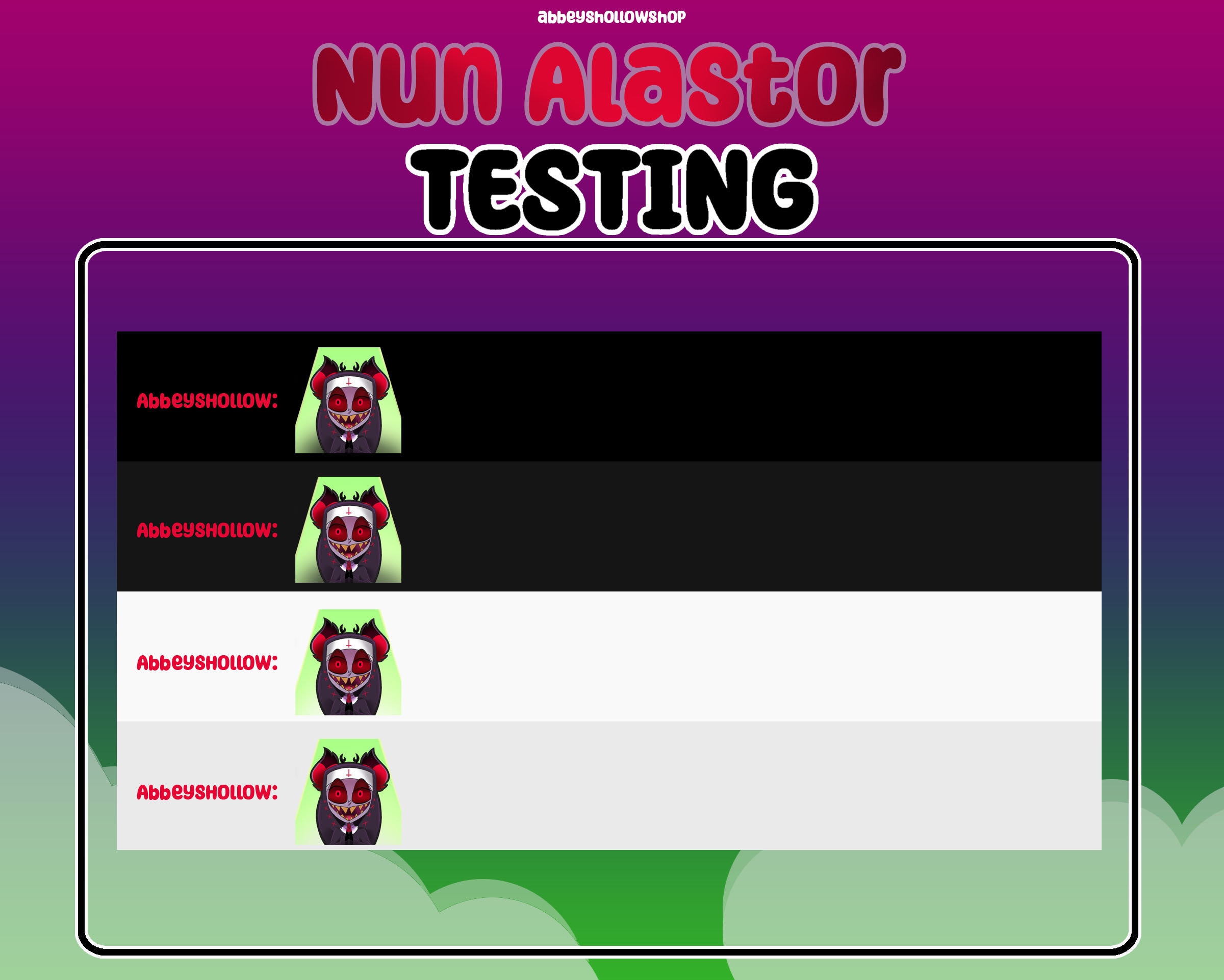 Animated Hazbin Hotel | Nun Alastor Emote (1) - Static Emote Included ...