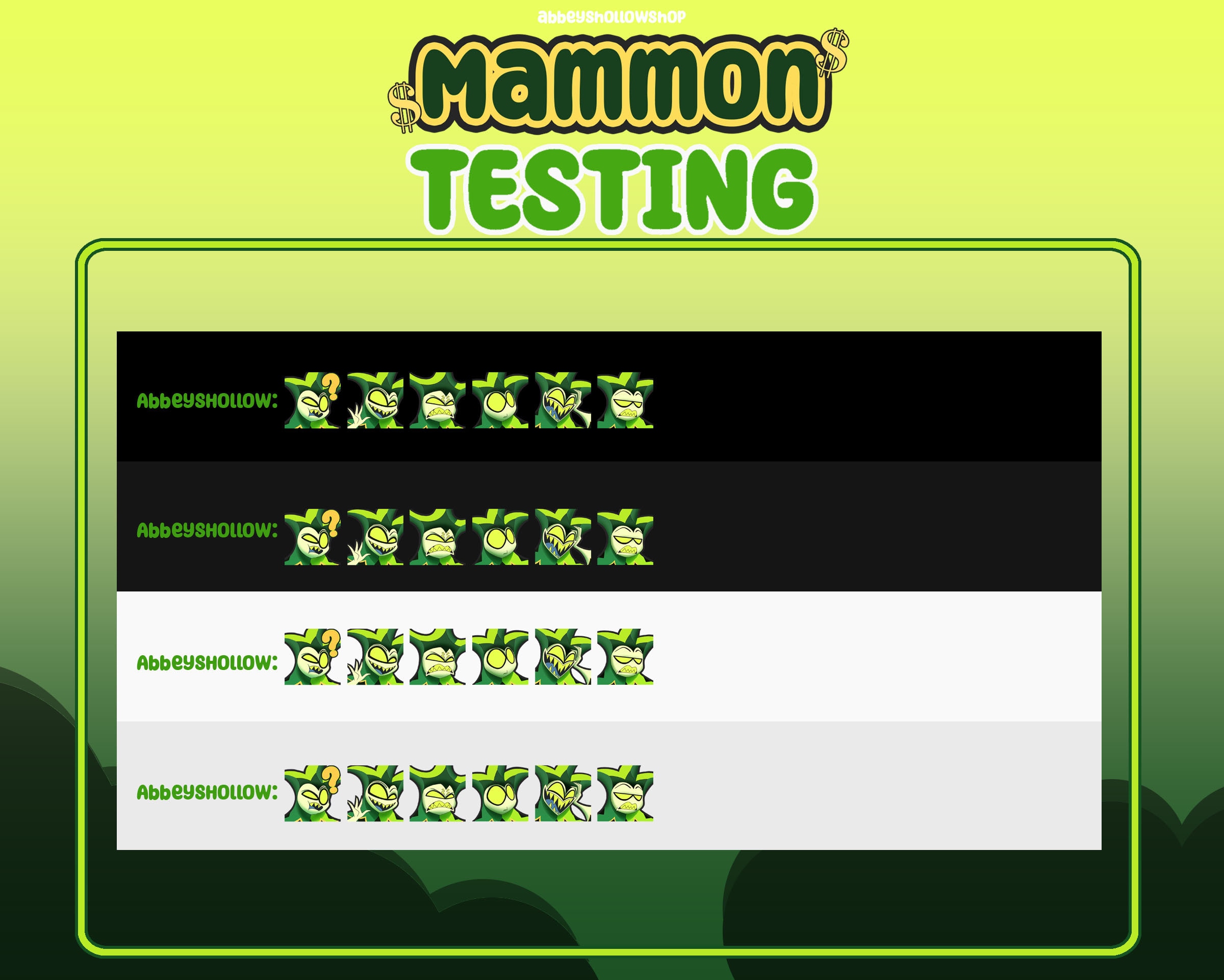 Helluva Boss Mammon Premade Emote Pack 6 Twitch Emotes Discord Emotes ...