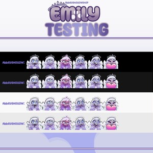 Hazbin Hotel | Emily Premade Emote Pack (6) | Twitch Emotes | Discord ...