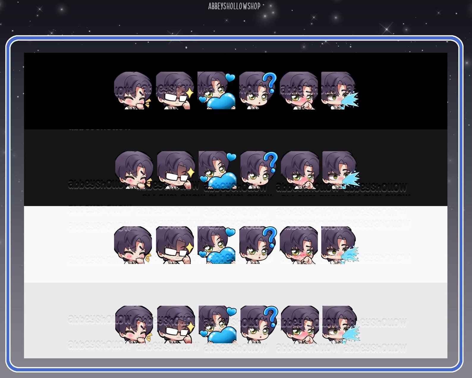 Zayne Emote Pack: Love & Deepspace Series 2, Twitch, Discord, Streamer ...