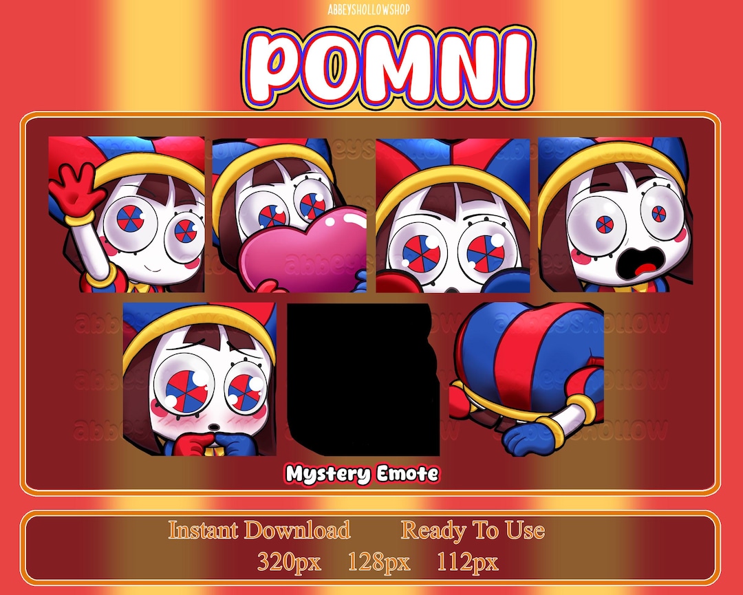 Pomni Emote Pack, the Amazing Digital Circus: Twitch, Discord, Streamer ...