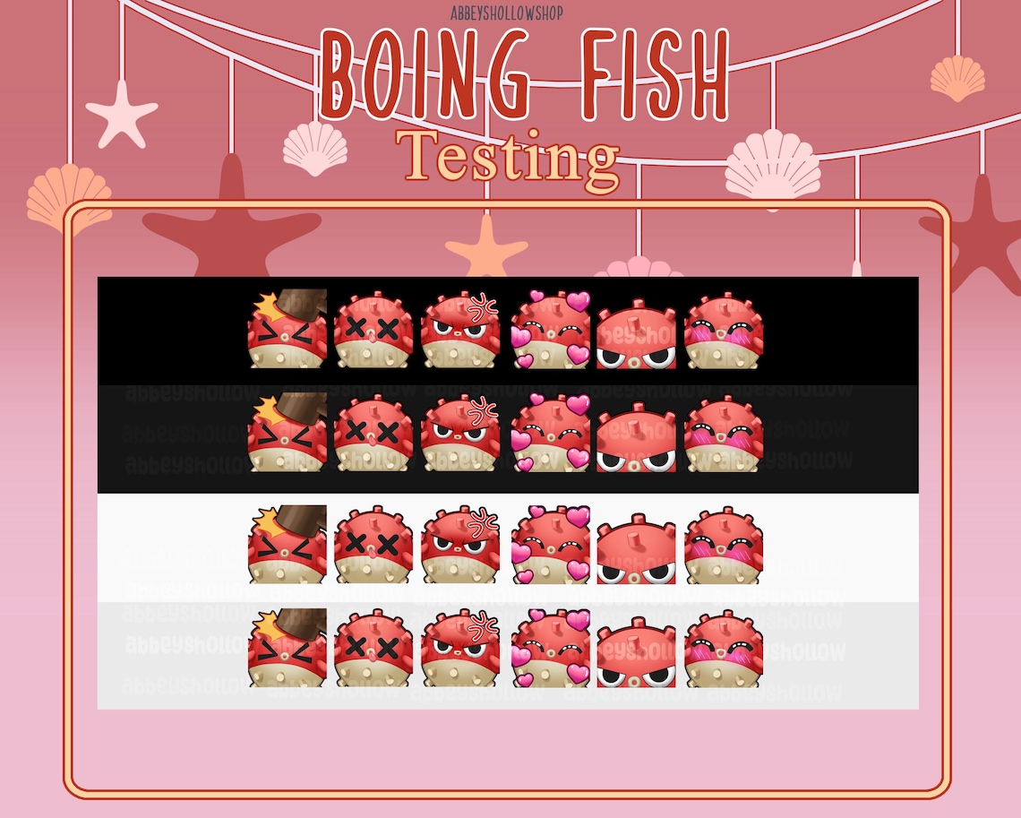 Rafayel's Boing Fish Love and Deepspace Static Emote Pack: Twitch ...