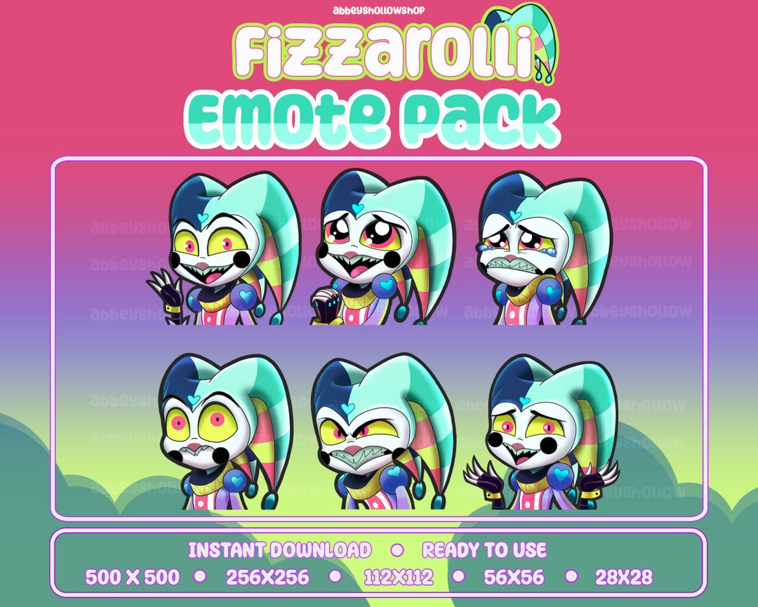 Helluva Boss | Fizzarolli Premade Emote Pack (6) | Twitch Emotes ...
