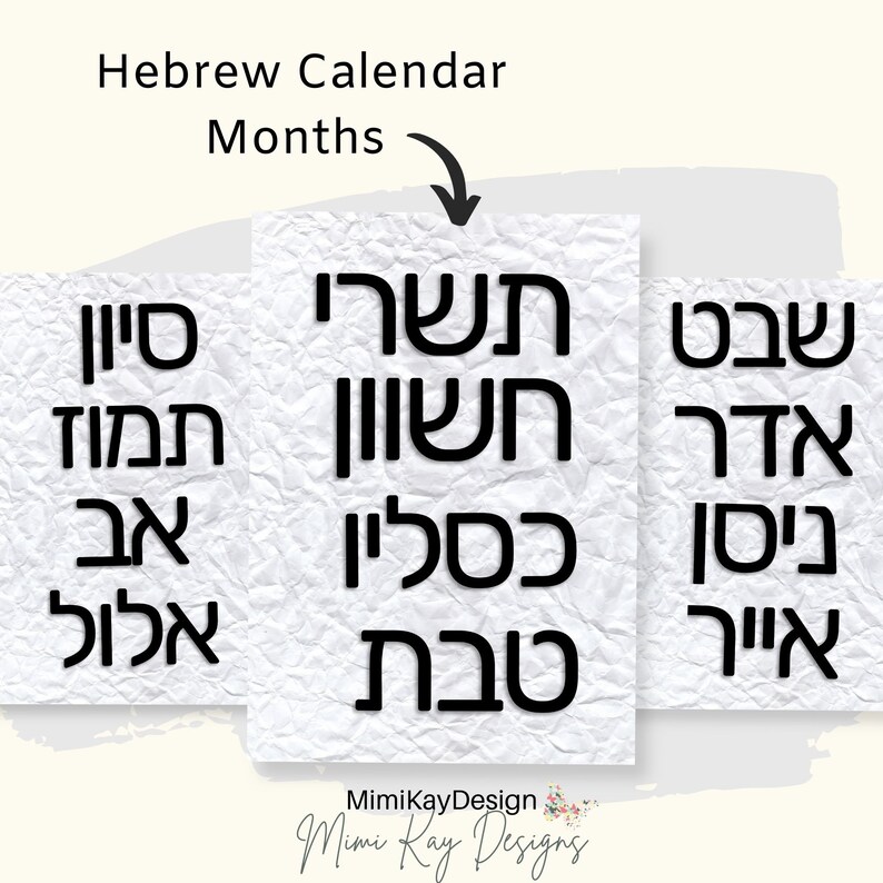 Jewish Hebrew and English Holiday Digital Stickers Bundle, PNG Files ...