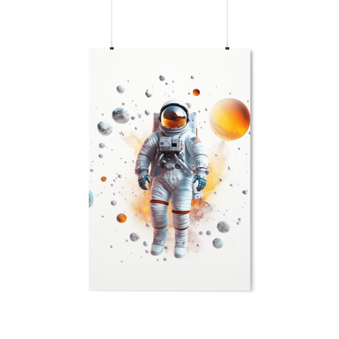 Astronaut Poster| Space Wall Art| Astronaut Print| Space Exploration ...