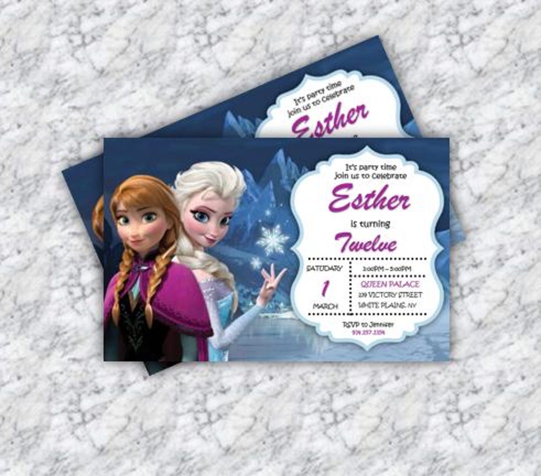 Princess Elsa Birthday Invitation: Frozen Theme (instant Download) - Etsy