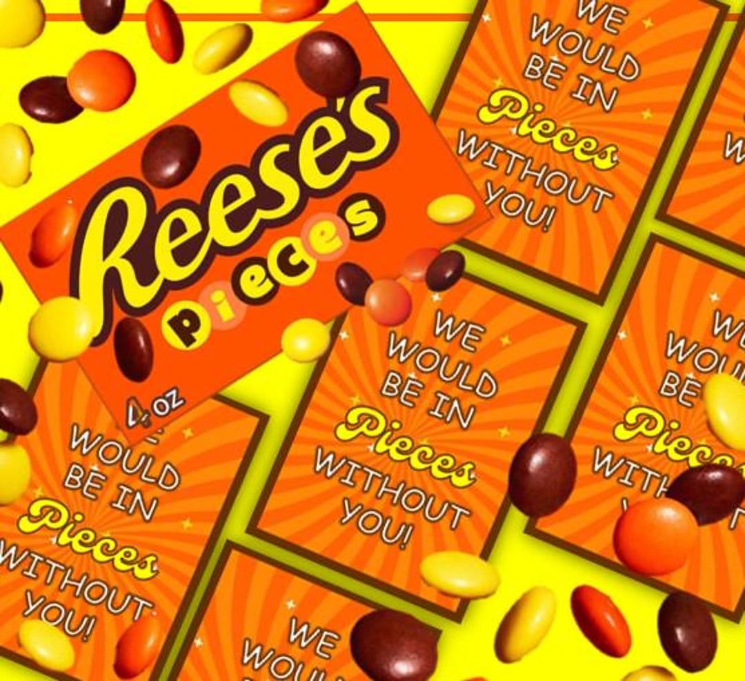 Employee Appreciation Gift Tag, Reese's Pieces Candy, Printable ...