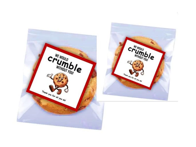 Cookie Crumble Appreciation Tag | Staff, Teacher, Co-worker Gift ...