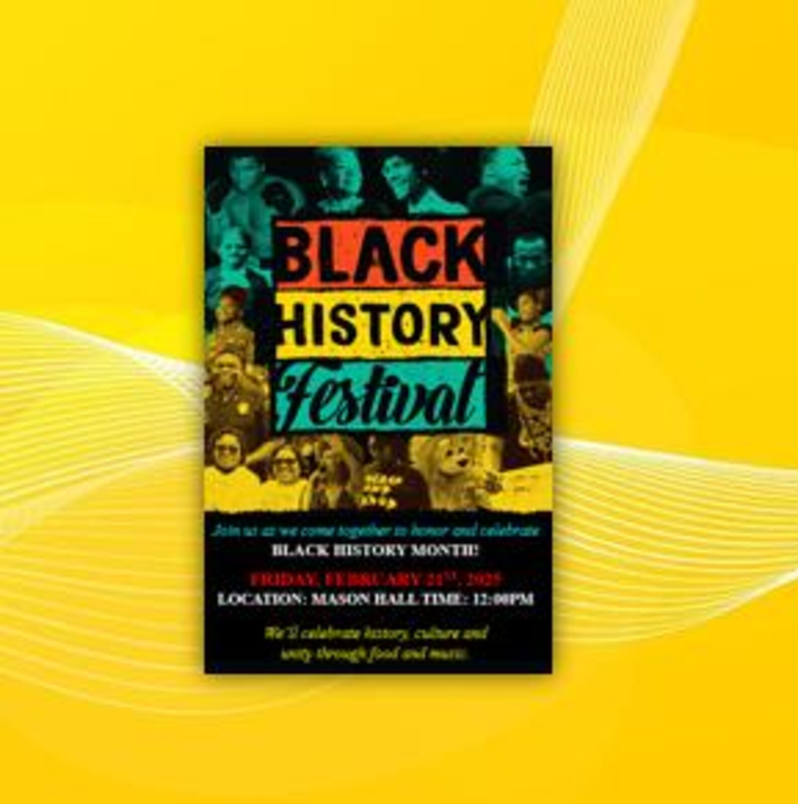 Black History Month Party Flyer: School Event Invitation Template - Etsy