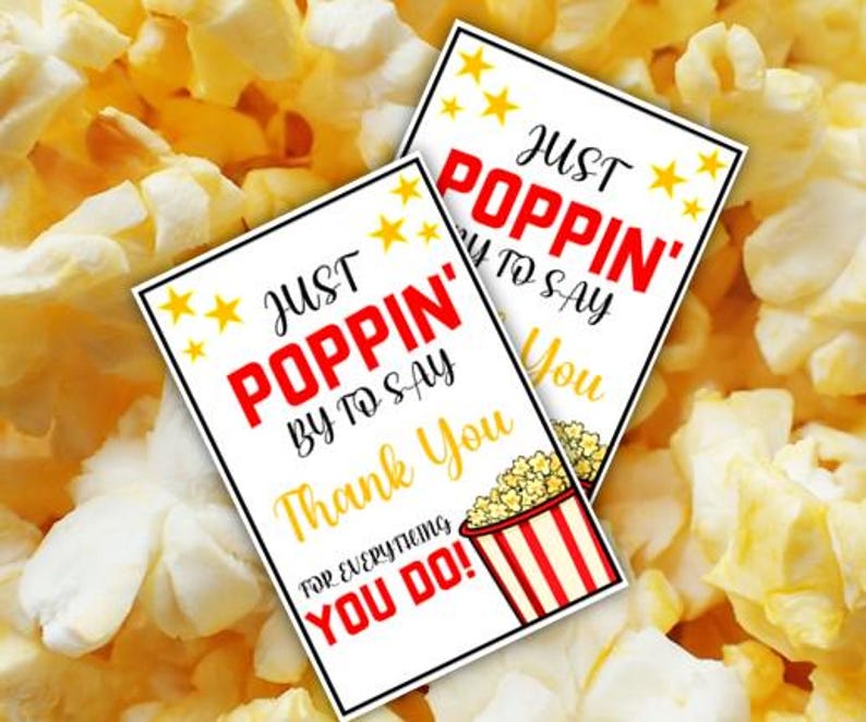 Just Poppin' by to Say Thank You for EVERYTHING You Do - Easy Template ...