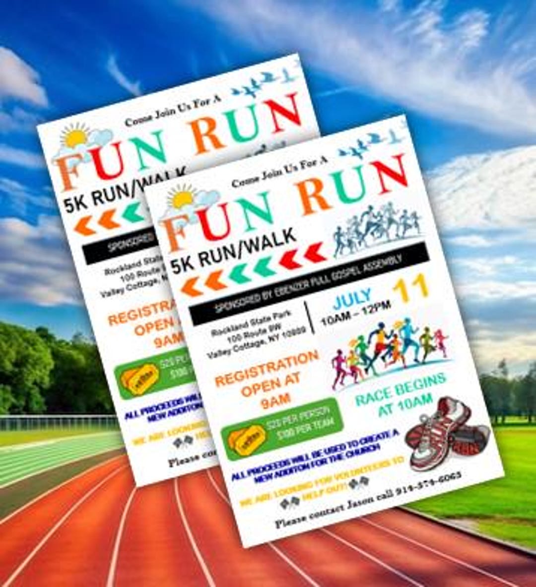 Editable 5K Fun Run Invitation Flyer, Charity Race Event Poster ...