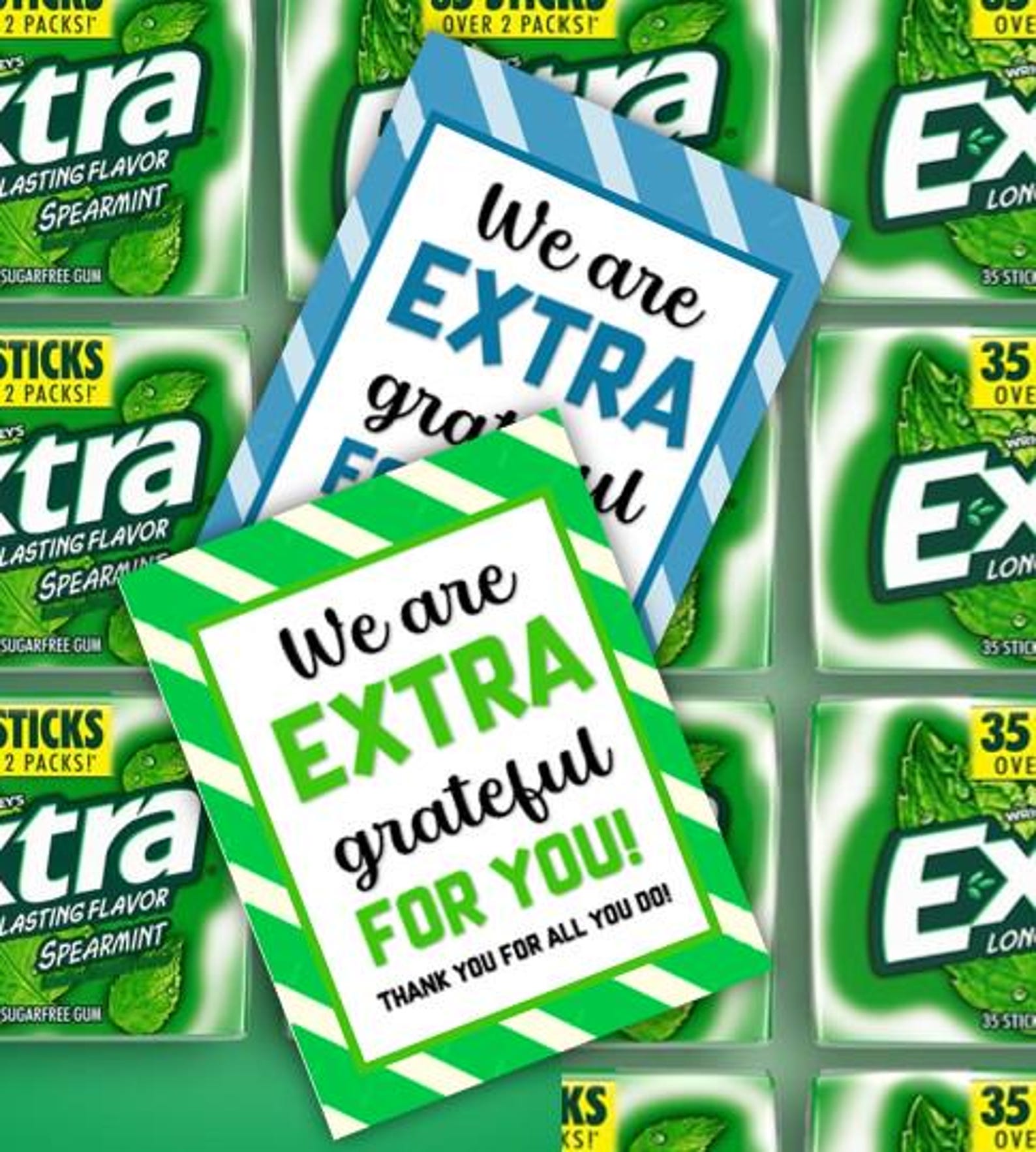 Extra Gum Appreciation Gift Tags, Team, Staff, Teacher (digital ...