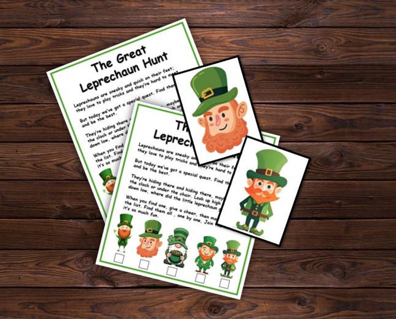 Leprechaun Scavenger Hunt Game: St. Patrick's Day Activity Irish Day ...