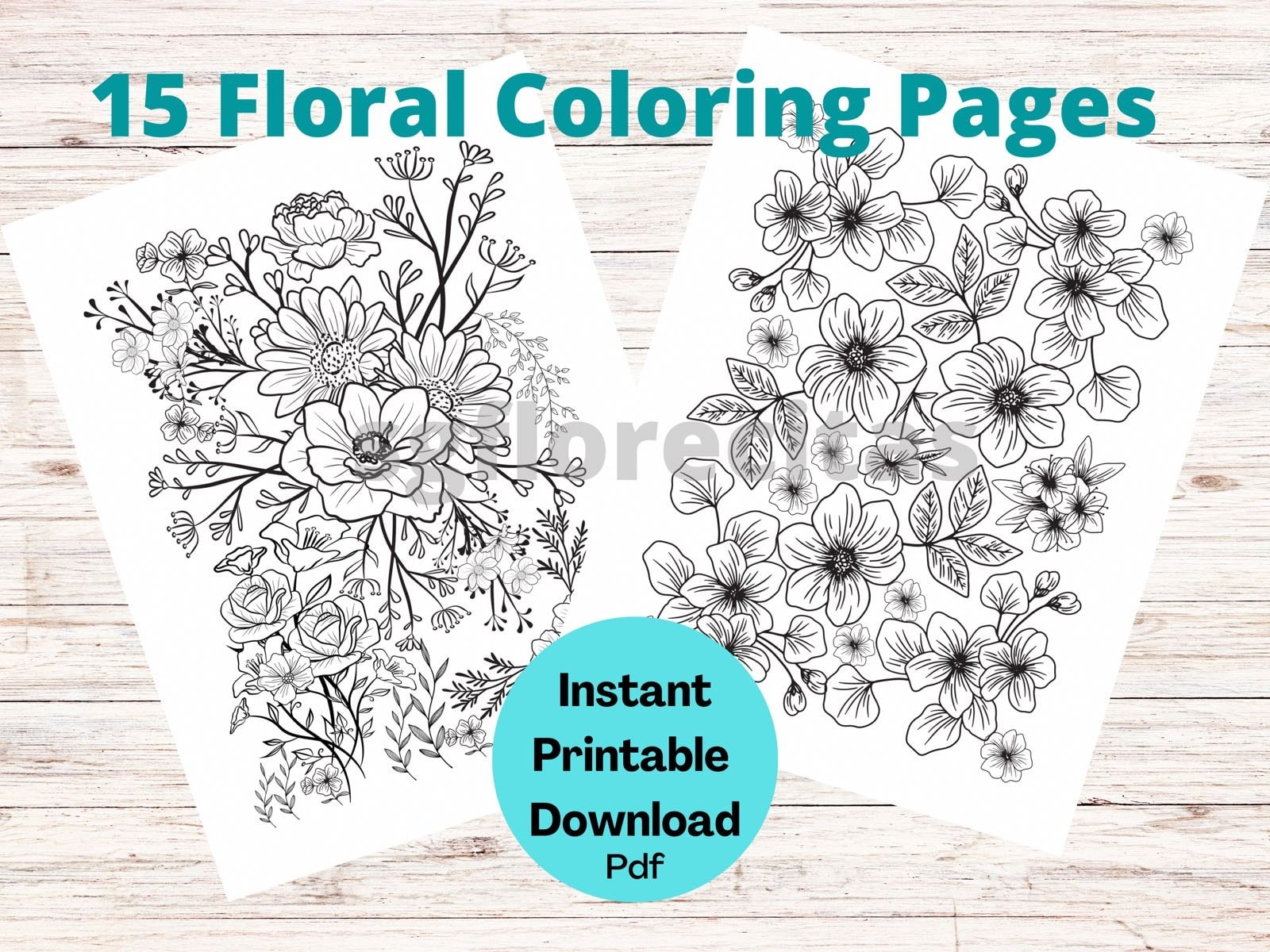 Summer Flowers Coloring Pages